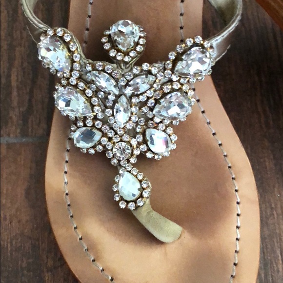 pasha | Shoes | Pasha Mystique Jeweled Wedge Sandals 9 | Poshmark
